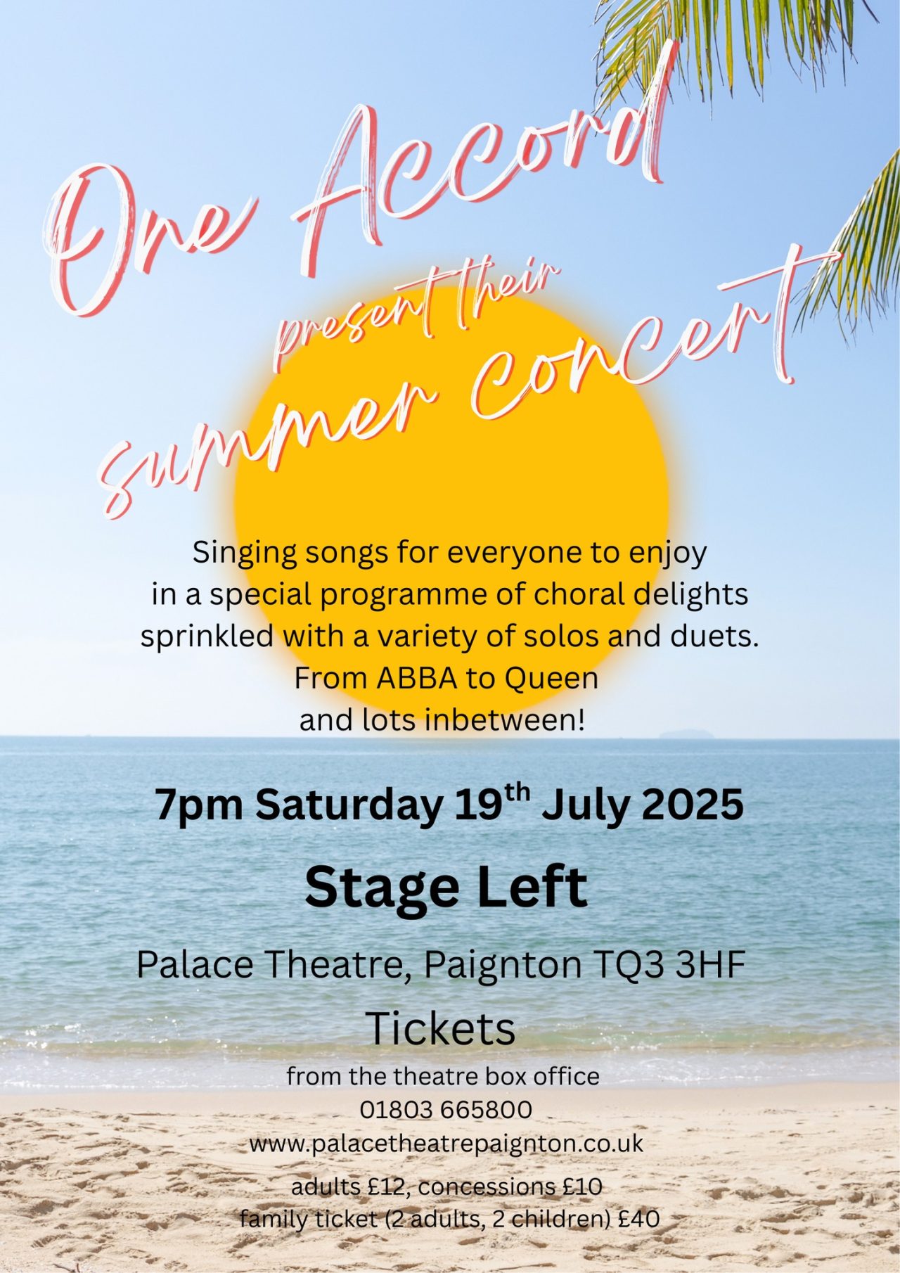 One Accord Singers Summer Concert 2025 - Events in Paignton - The ...